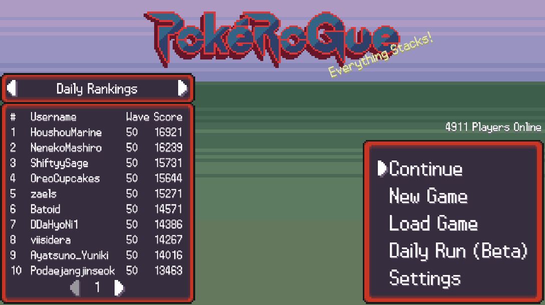 Pokerogue Game | Play Pokemon Rogue-lite Battle!